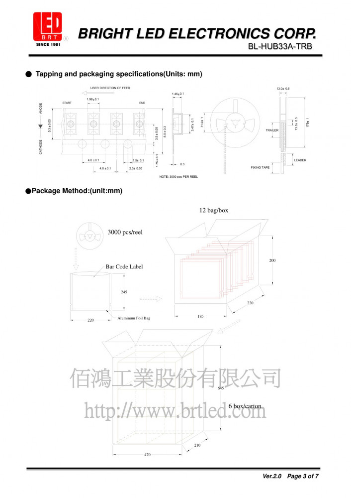 BL-HUB33A-TRB datasheet page 3