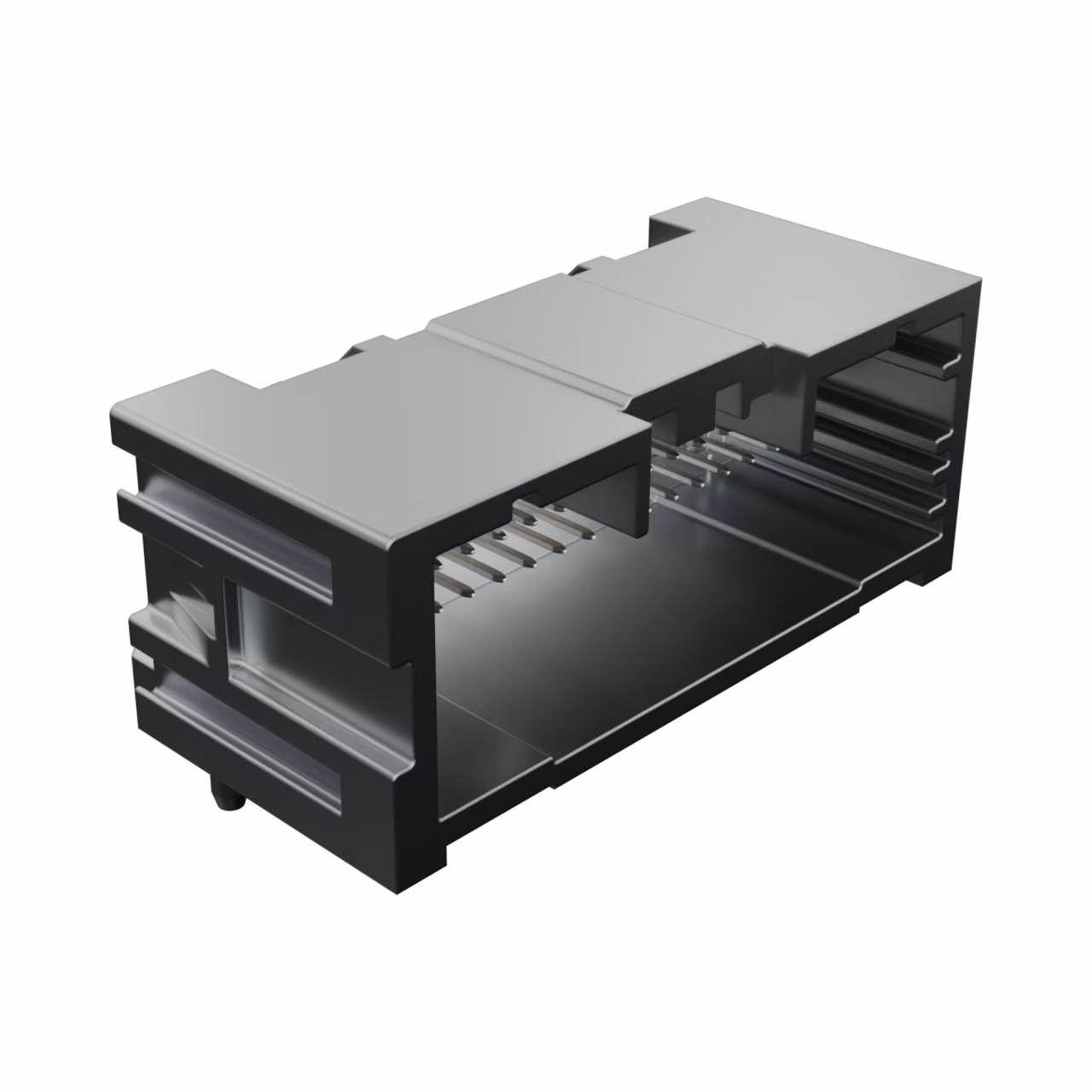 Mini50 Unsealed Right-Angle Header, UL 94 HB, 38 Circuits, Polarization B, Gray, Tape and Reel for sale