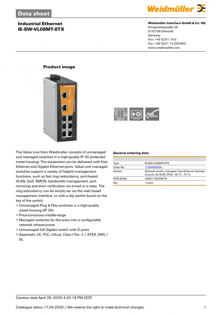 Product technical document image 1