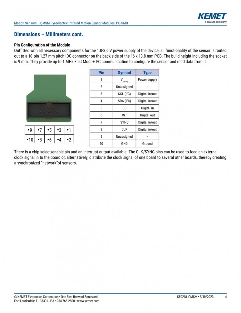KEMET USEQMSM1221600 document page 4