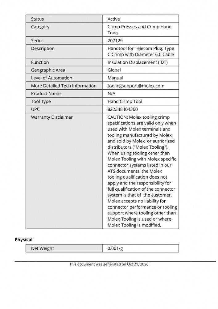 Technical document image 2 for MOLEX 690081192