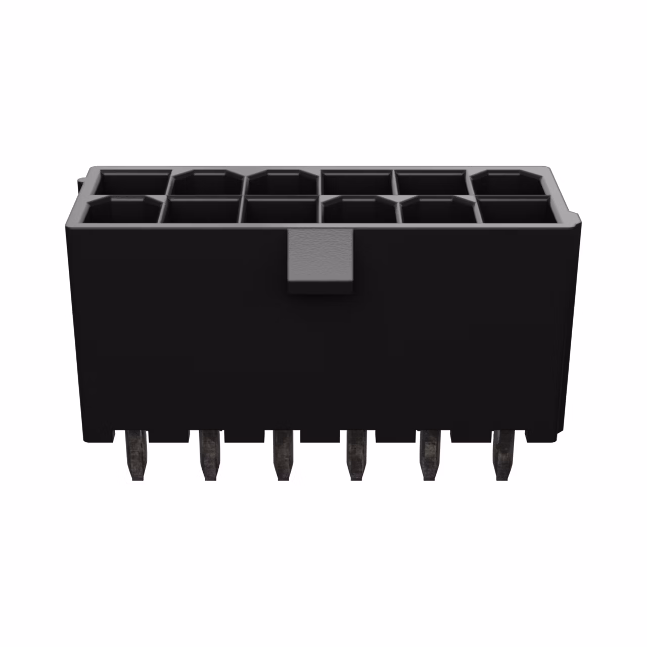 Mini-Fit Versa Color Header, Dual Row, Vertical, 12 Circuits, Nylon 6/6, UL 94V-0, Tin (Sn) Plating, Glow-Wire Capable, Black for sale