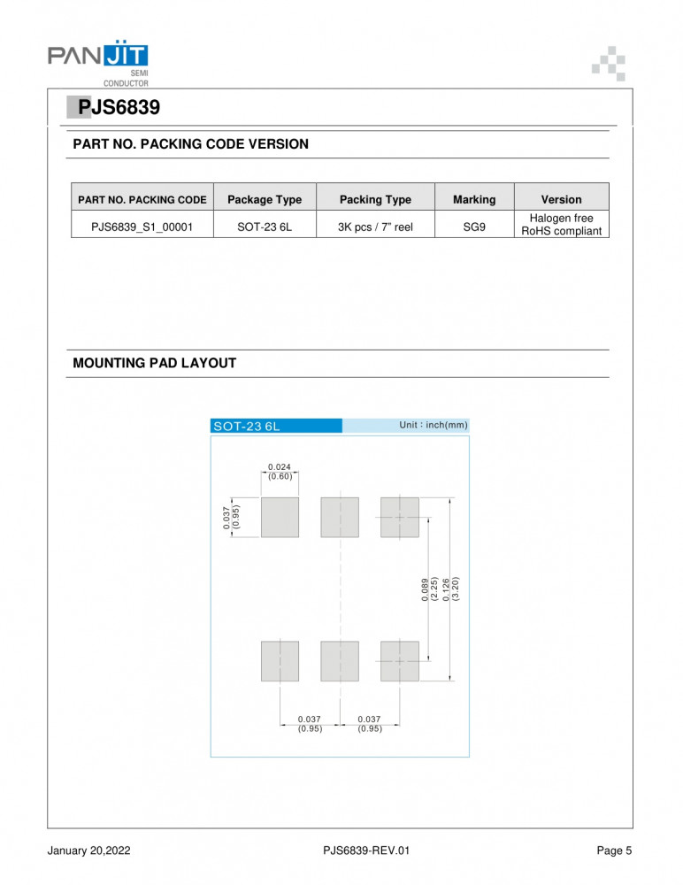 PJS6839 datasheet page 5