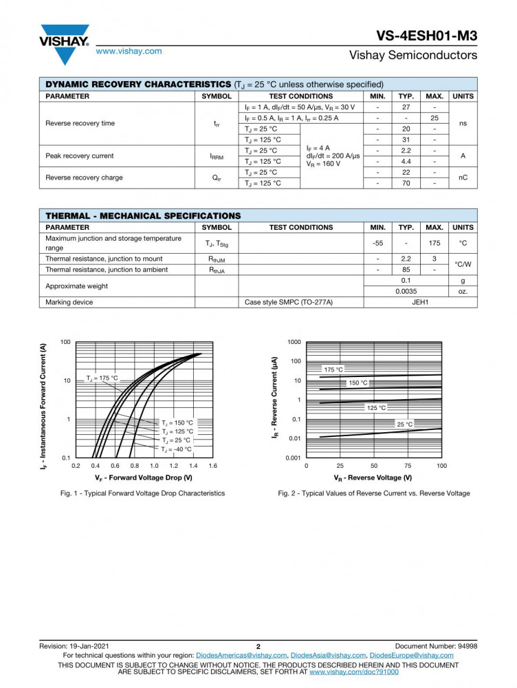 VS-4ESH01-M3/8 datasheet page 2