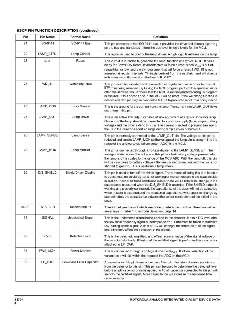 MC33794 technical document page 4