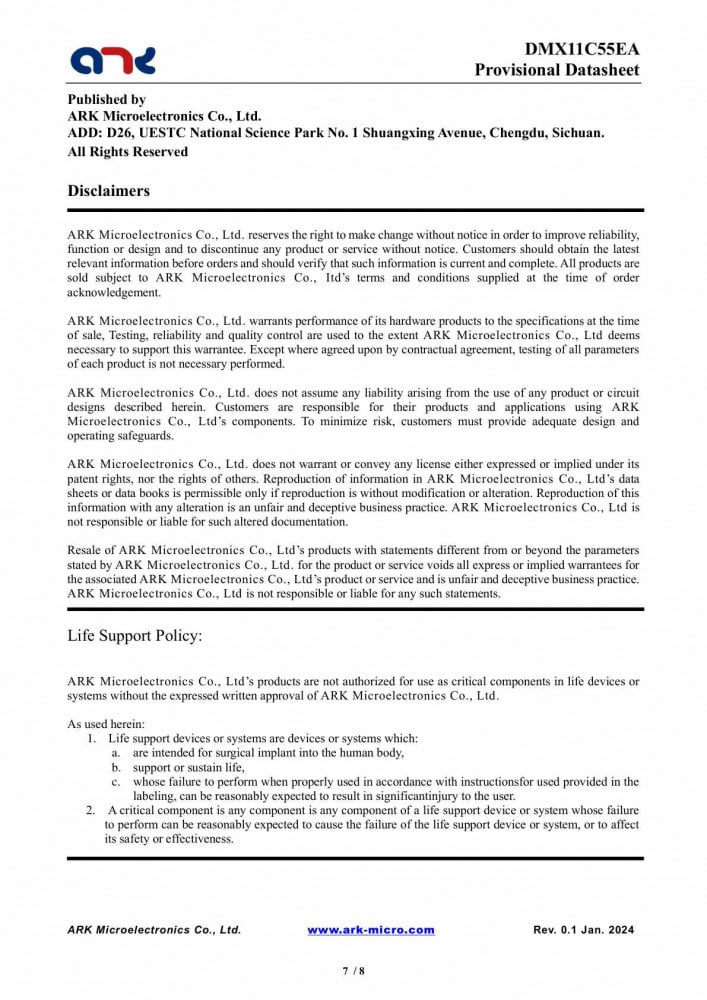 DMX11C55EA datasheet page 7