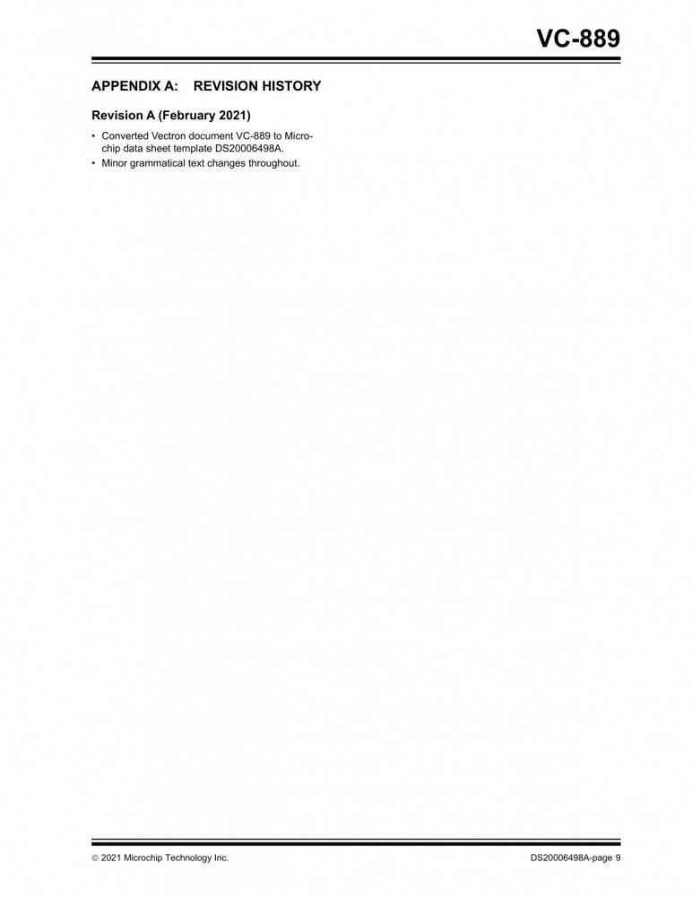 VC-889 datasheet page 9