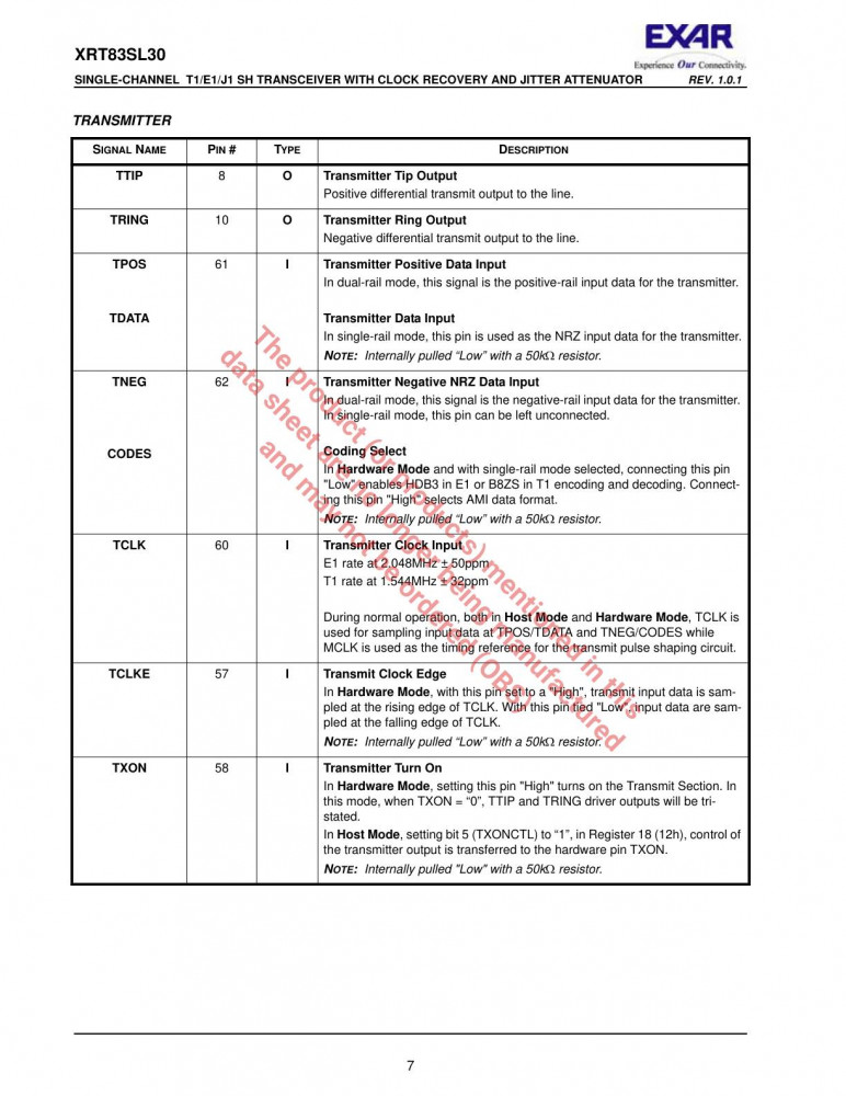 XRT83SL30IV-F datasheet page 10