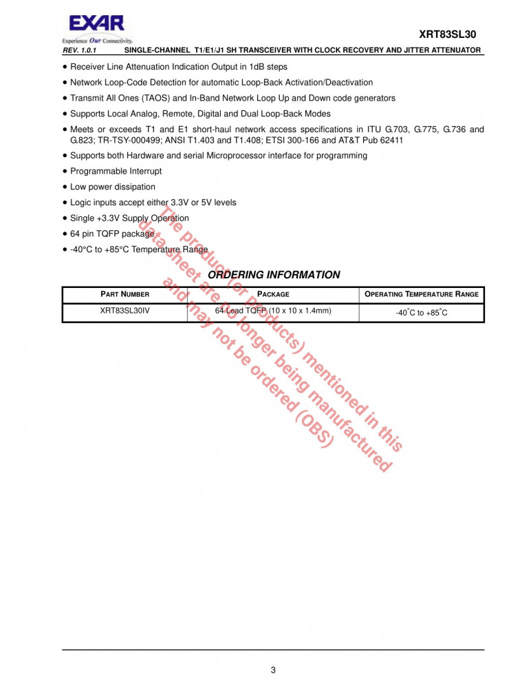 XRT83SL30IV-F datasheet page 3