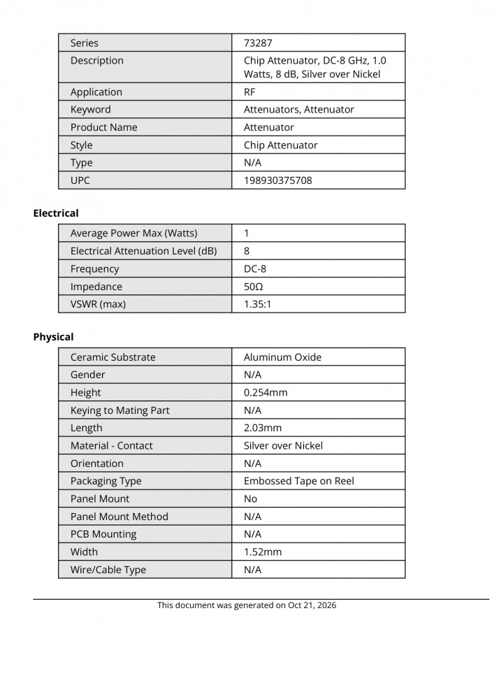 Technical document page image 2 for MOLEX 732870708