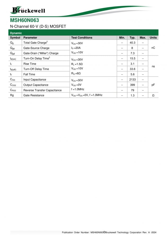 MSH60N063 datasheet page 3