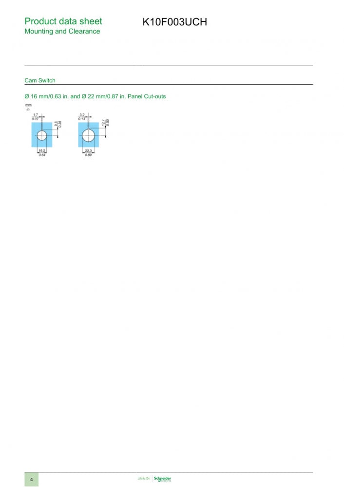 K10F003UCH technical document page 4