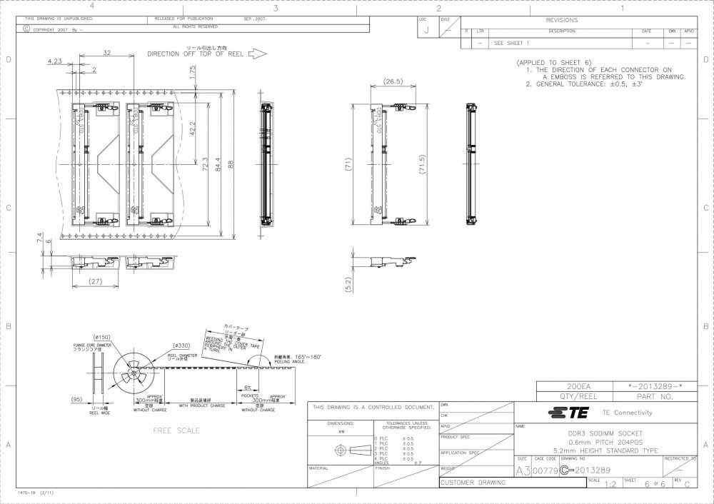 TE Connectivity 2-2013289-1 drawing page 6