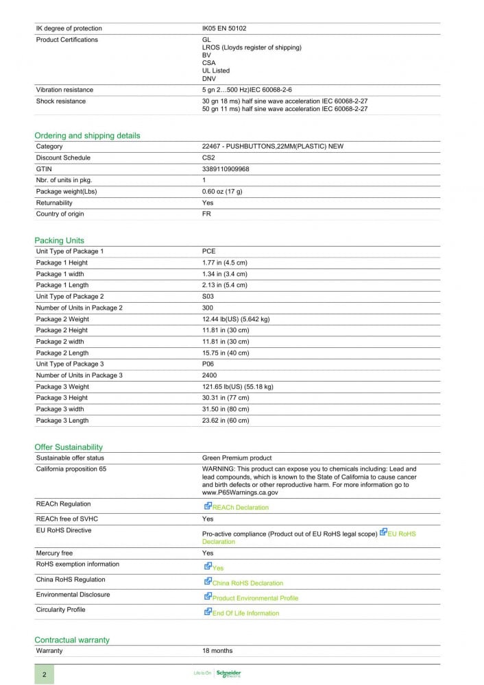 ZB5AW343 technical document page 2