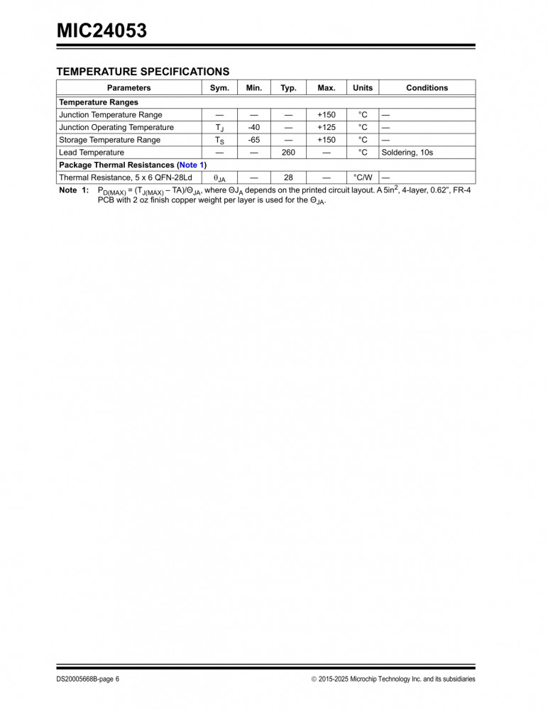 MIC24053 technical document page 6