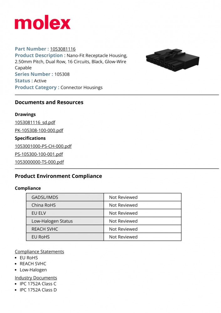 Nano-Fit product specification, page image 1