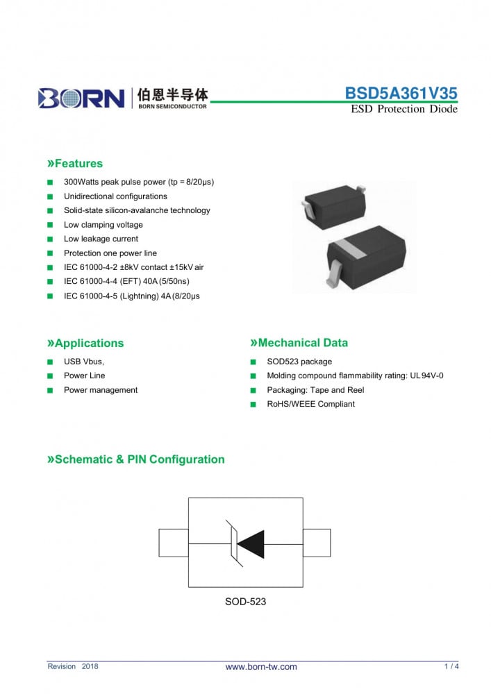 BSD5A361V35 datasheet page 1