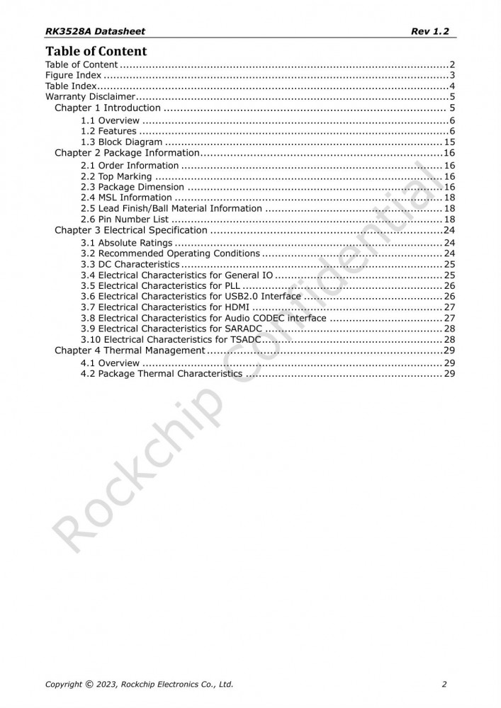 RK3528A datasheet page 2