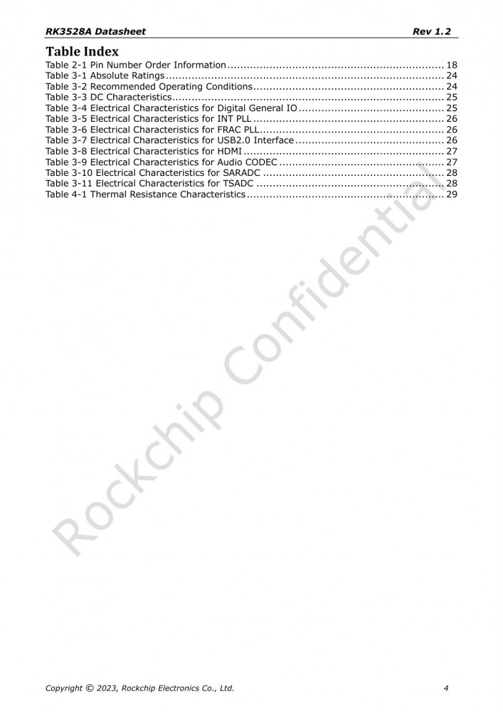 RK3528A datasheet page 4