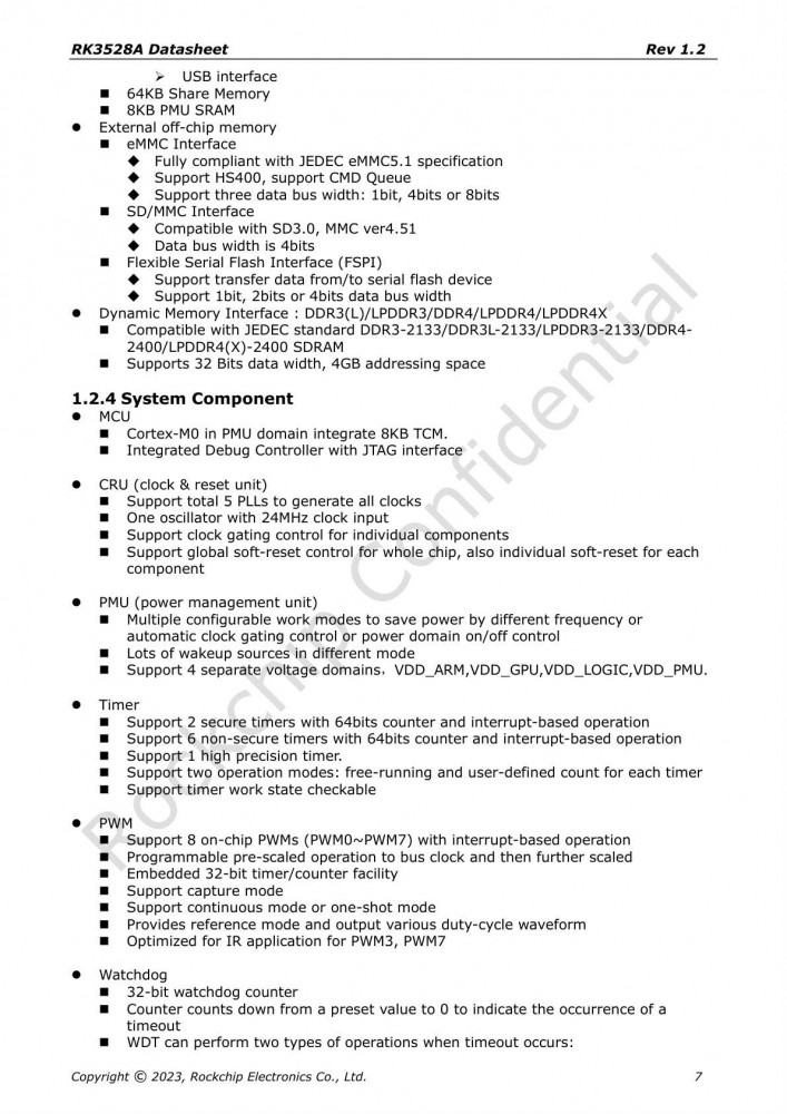 RK3528A datasheet page 7