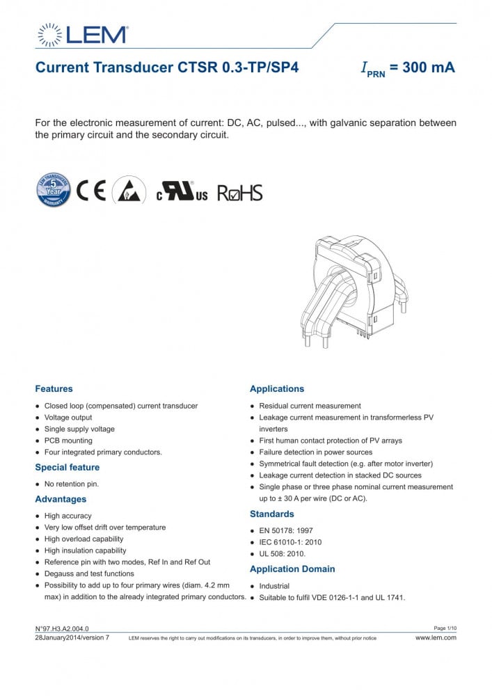 CTSR 0.3-TP/SP4 datasheet page 1