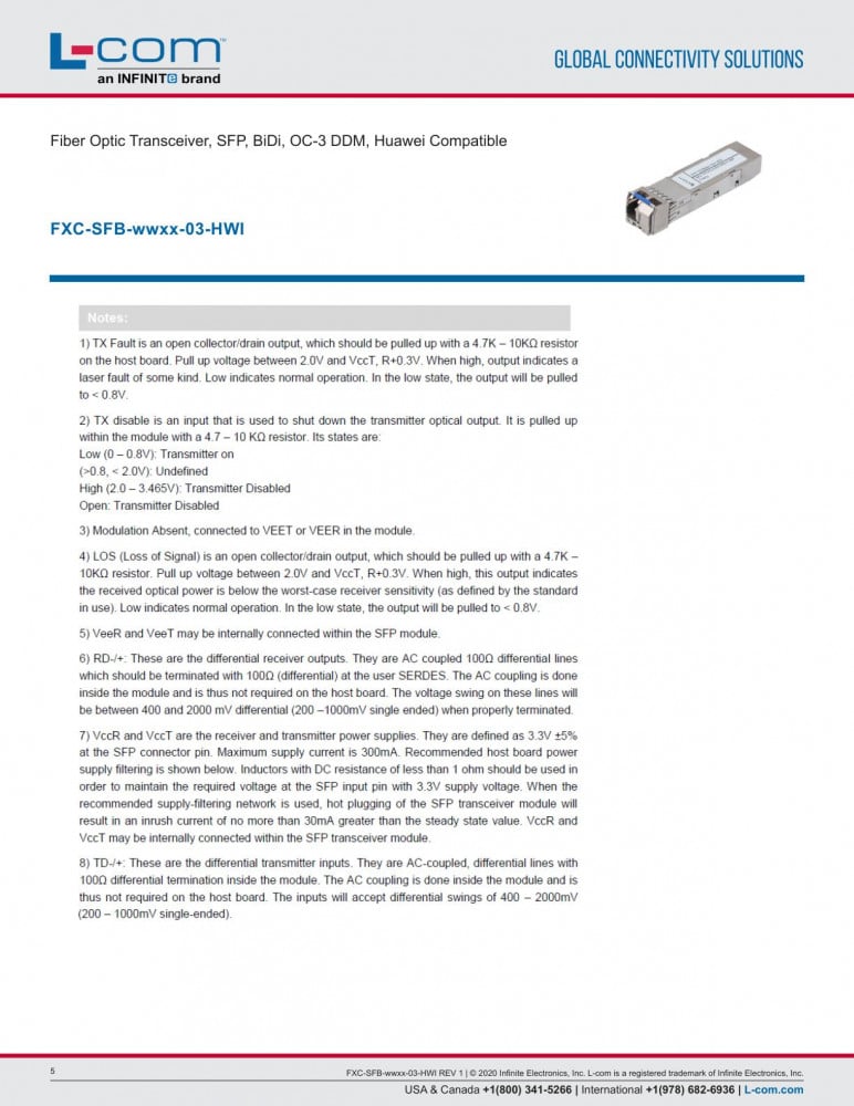 FXC-SFB-3515-03-HWI datasheet page 5