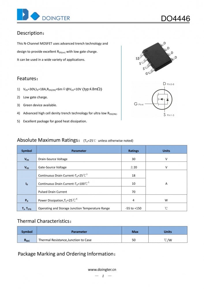 DO4446 datasheet page 1