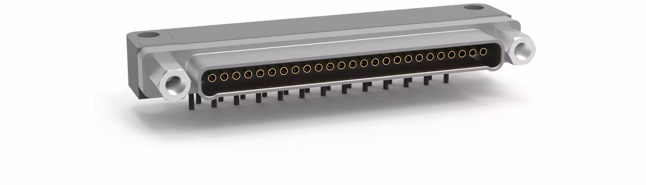AirBorn M Series, Micro-D High Temp Board Mount Plug, 0.050