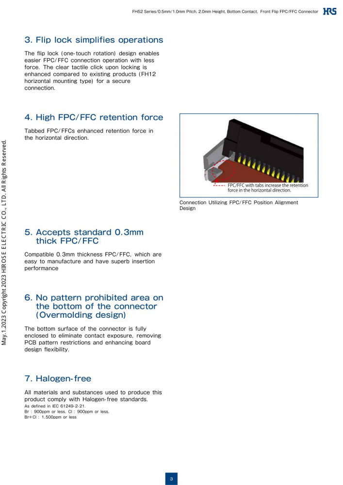 HRS FH52 series datasheet page 3