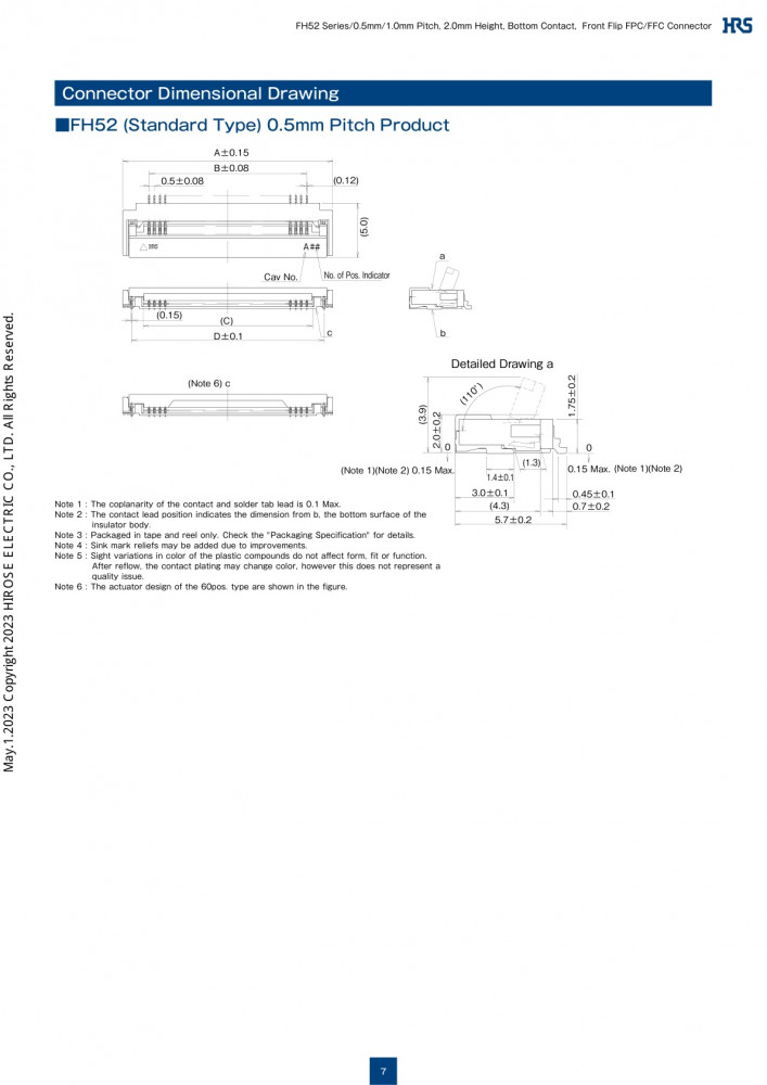 HRS FH52 series datasheet page 7