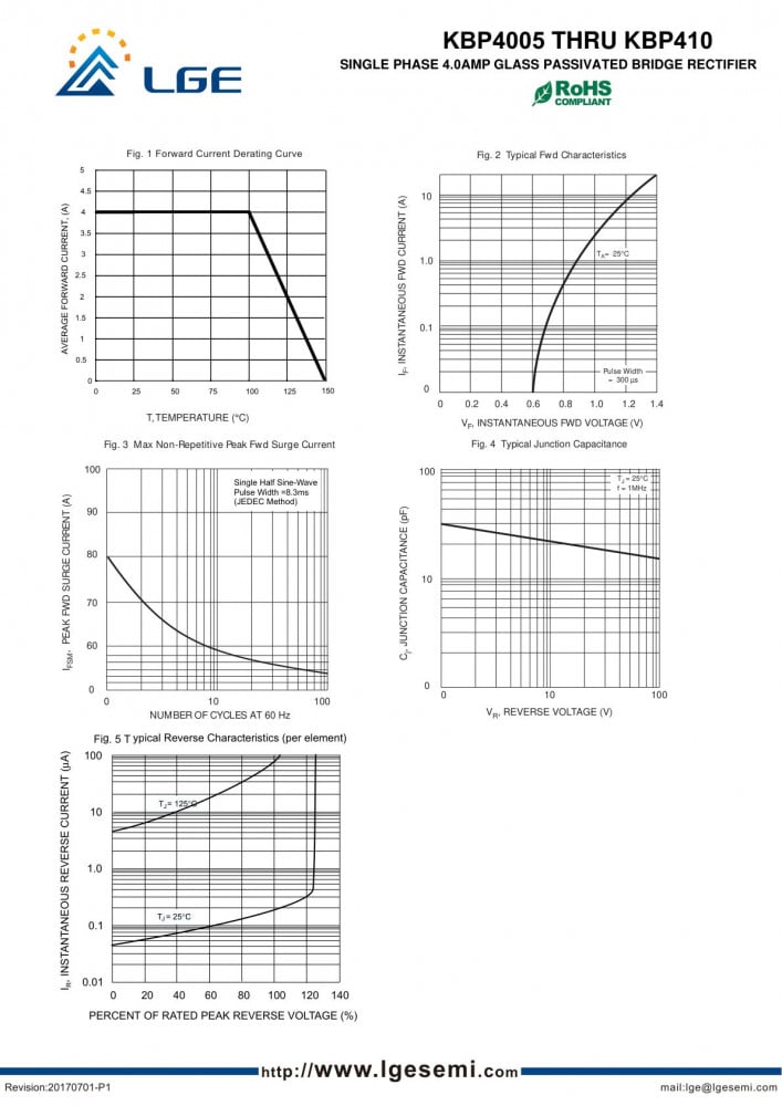 LGE KBP406 datasheet page 2