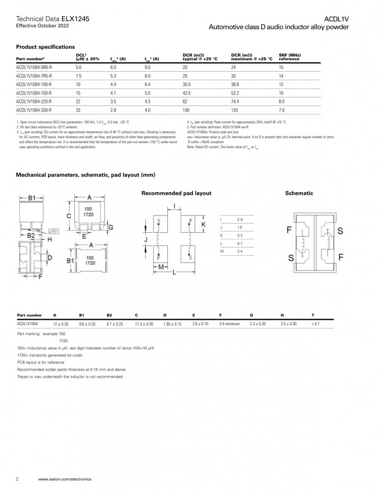 ACDL1V1004 datasheet page 2
