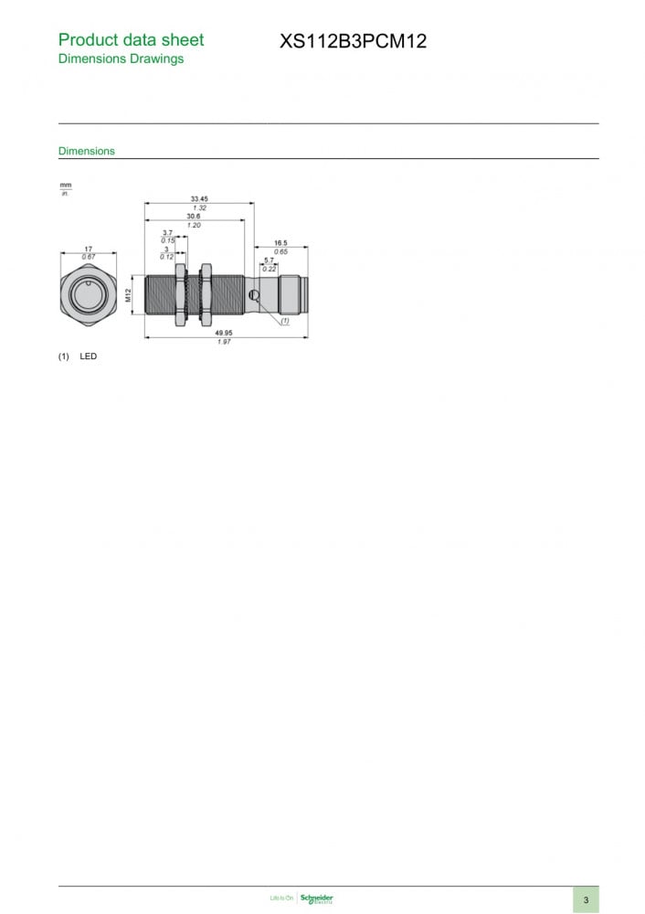 XS112B3PCM12 technical document page 3