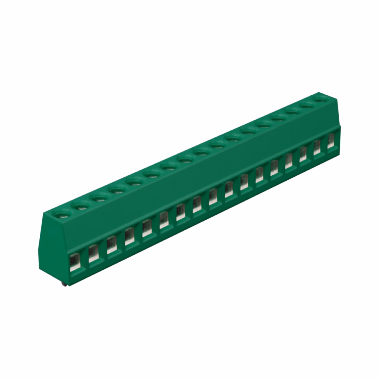 5.08mm Pitch Eurostyle Vertical Fixed Mount PCB Terminal Block, Green Housing, 17 Circuits for sale