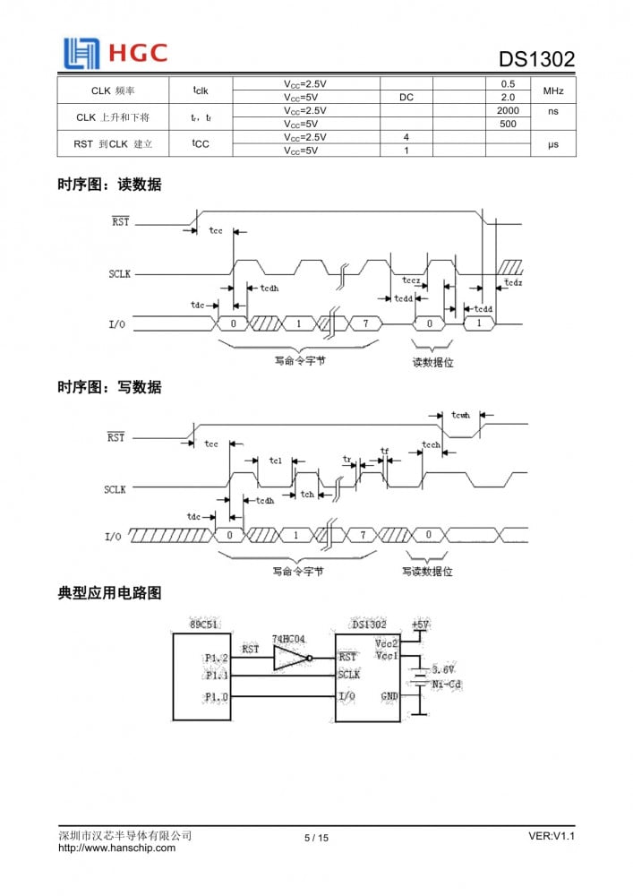 DS1302CDRG datasheet page 5