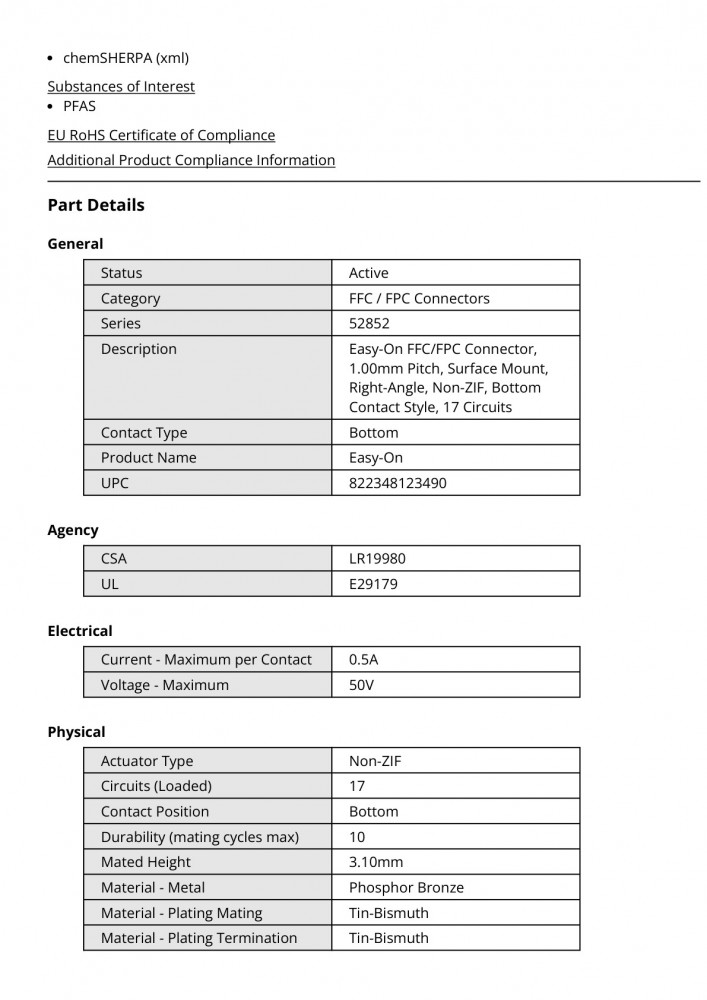 MOLEX 528521770 technical document preview, page 2
