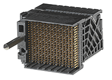 Impact 100 Ohm 6 Pair RAM Right-Angle Header, Left Guided, Open Endwall, 16 Columns, 288 Circuits, Pin Length 5.50mm, Plated Through Hole Dimension 0.39mm, Lead-Free