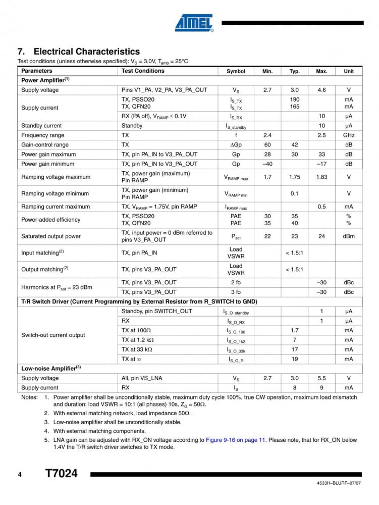 T7024 datasheet page 4
