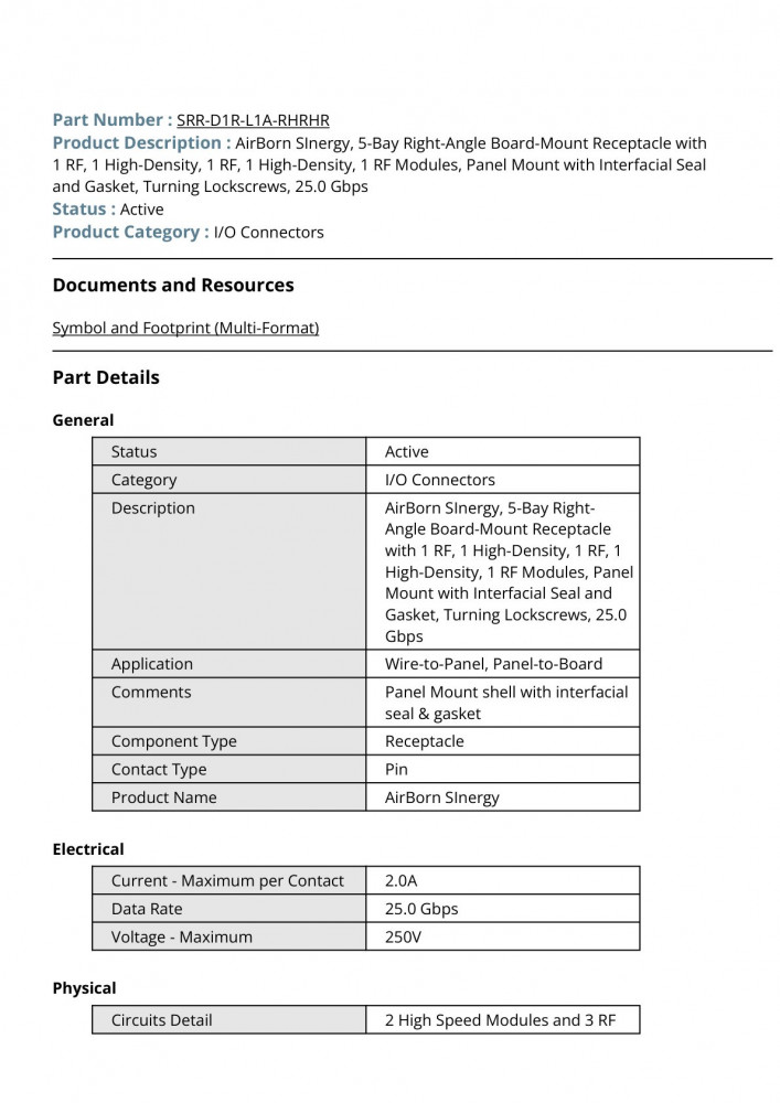 SRR-D1R-L1A-RHRHR technical document preview, page 1