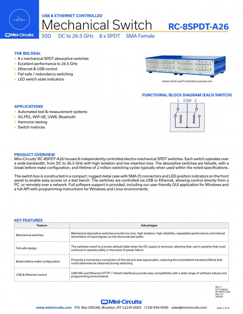 RC-8SPDT-A26 document page 1