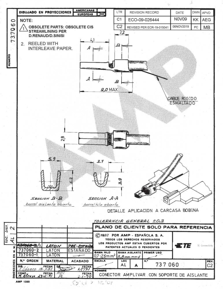 TE Connectivity 737060 drawing preview