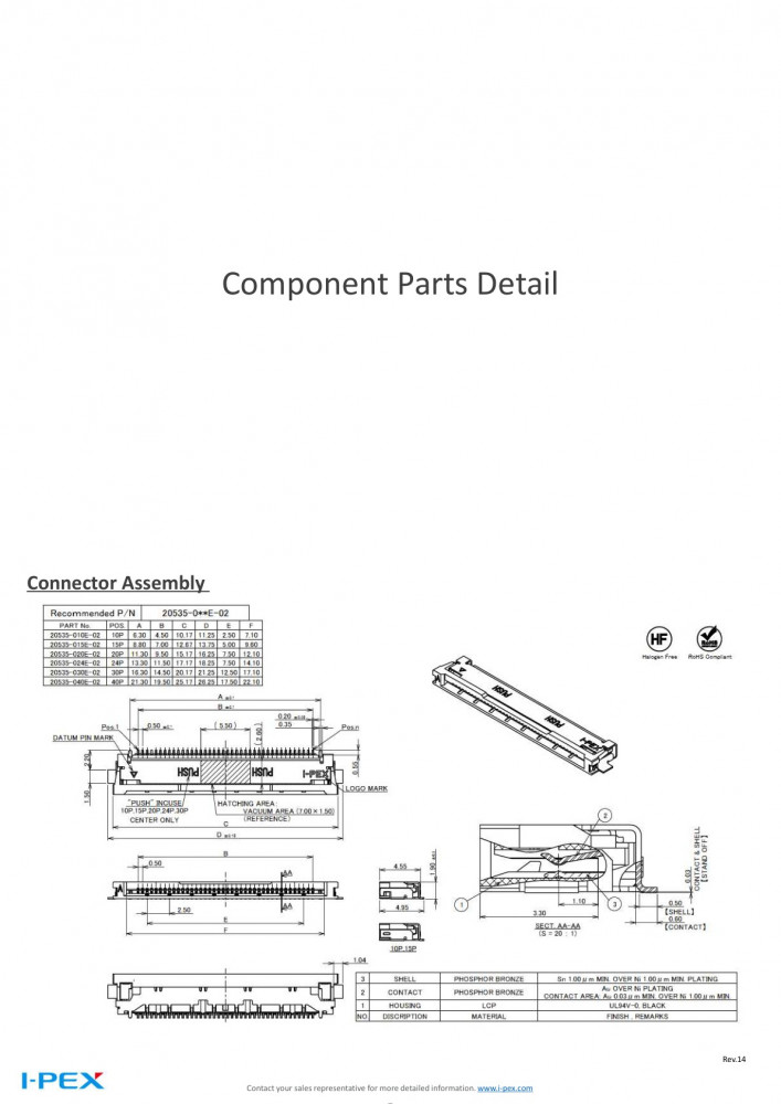 I-PEX EVAFLEX 5-VS technical document page 2