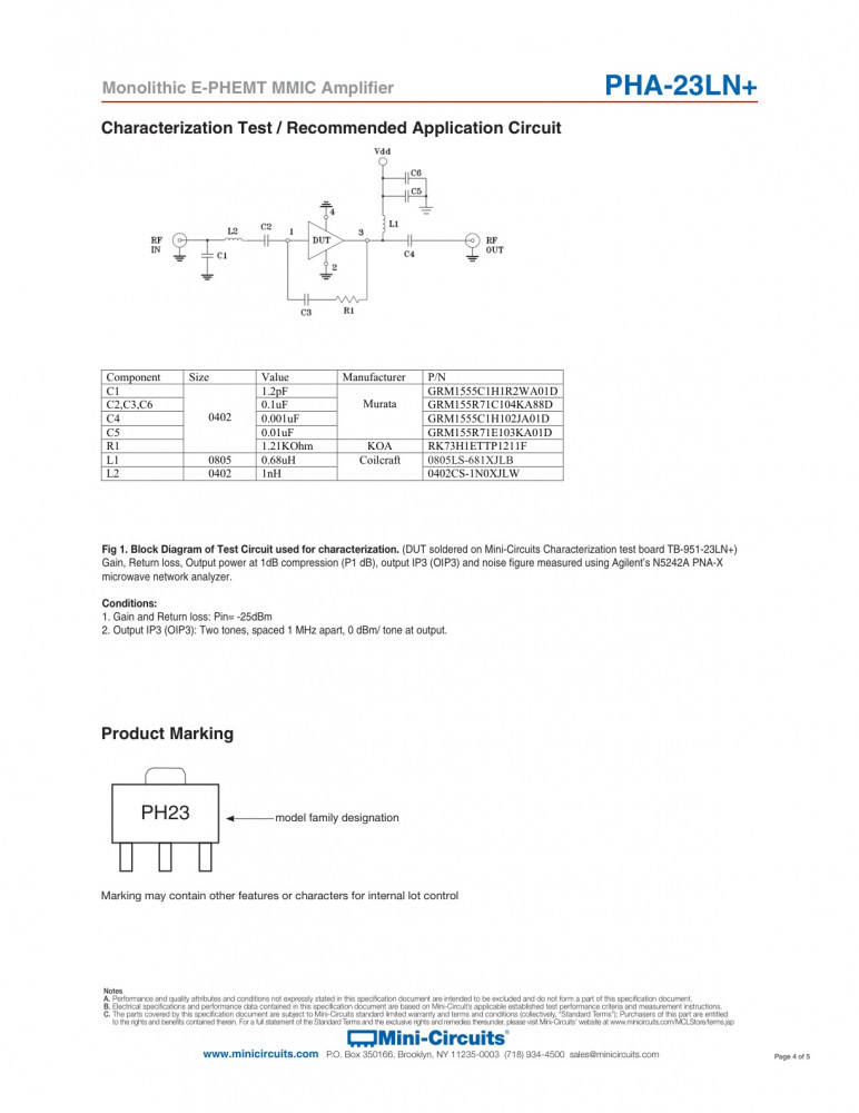PHA-23LN+ datasheet page 4