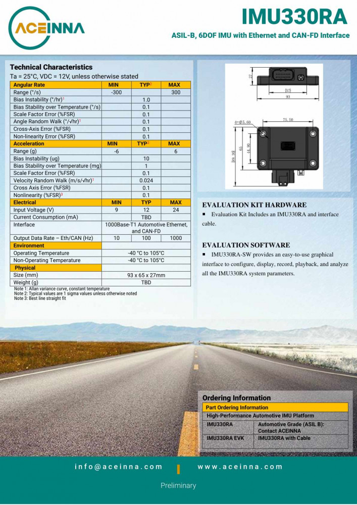 IMU330RA document preview, page 3