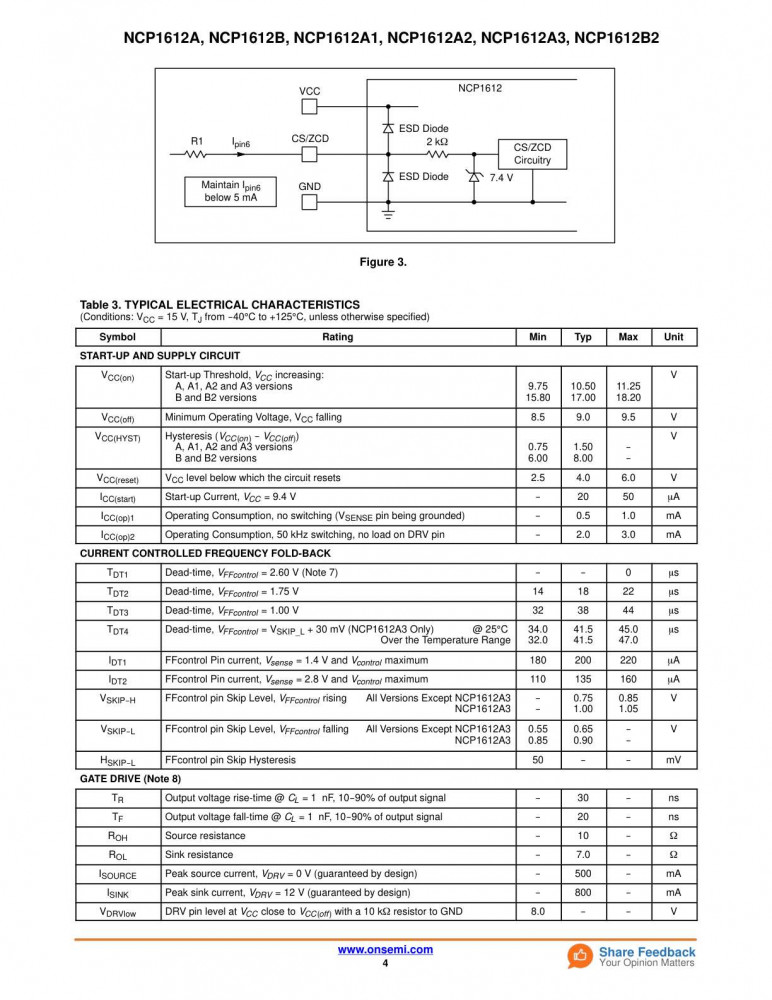 NCP1612 document page 4