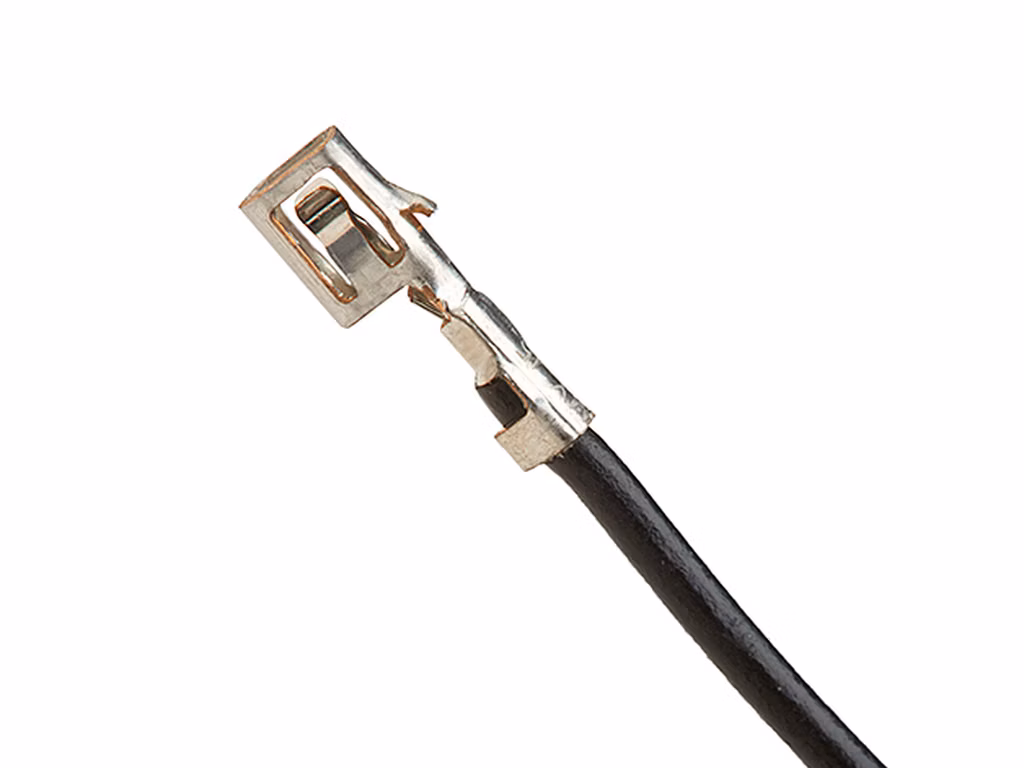 Pre-Crimped Lead Mini-Lock Female-to-Mini-Lock Female, Tin (Sn) Plating,  300.00mm Length, 22 AWG, Black
