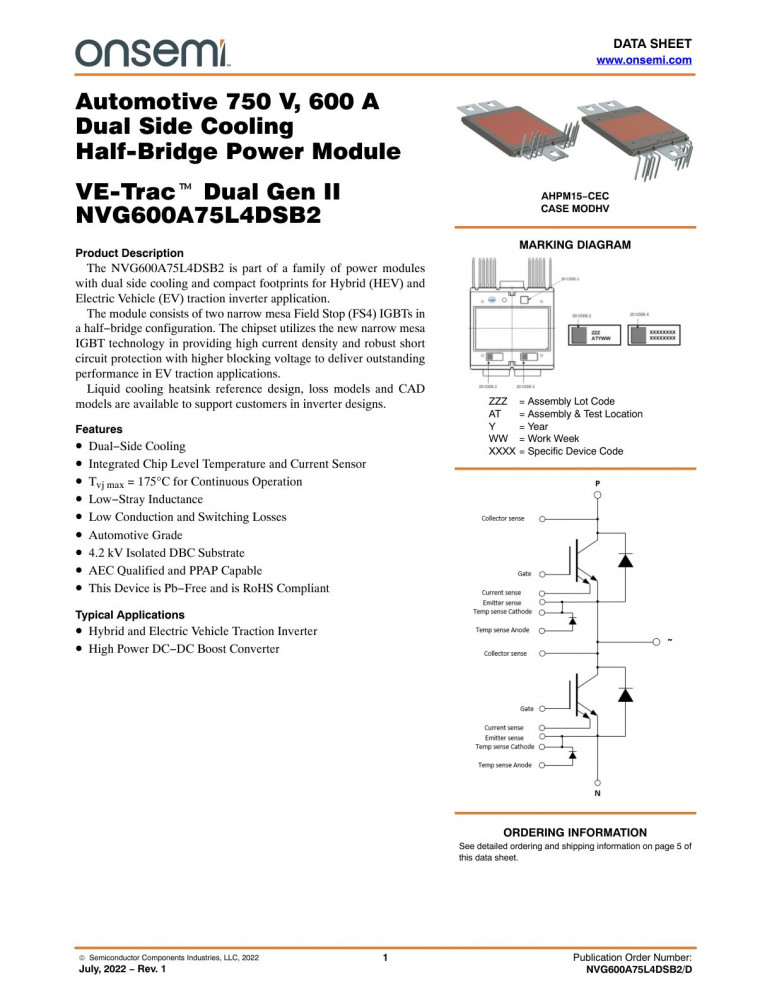 NVG600A75L4DSB2 datasheet page 1