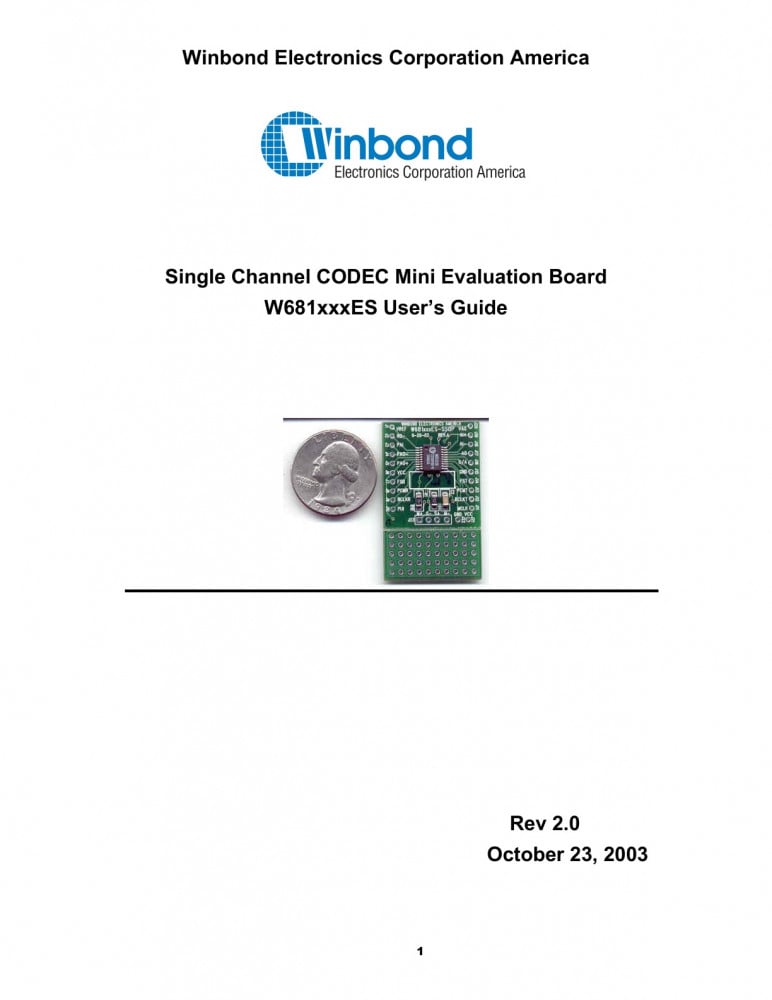 W681512ES user guide page 1