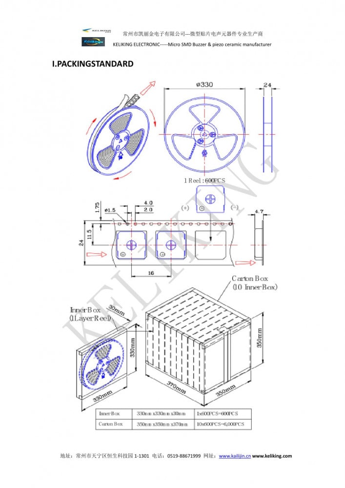 KLJ-01504T-08R05W packing standard