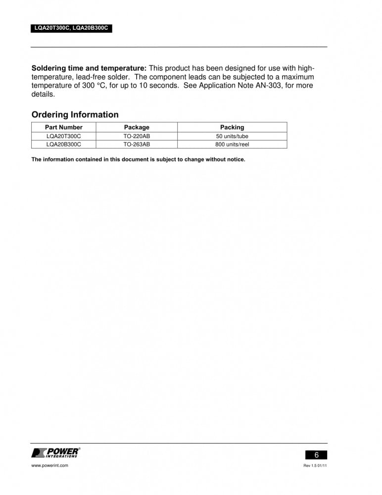 LQA20B300C datasheet page 6